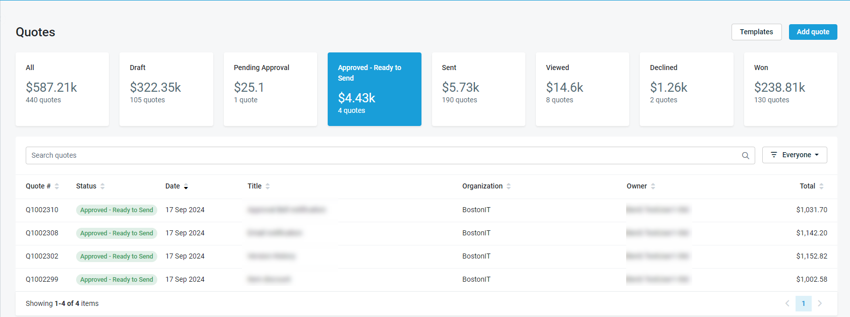 Automated Quote Approvals